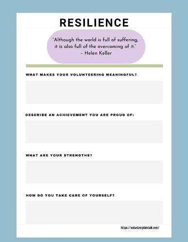 A Resilience Worksheet: Free Download – volunteerplaintalk
